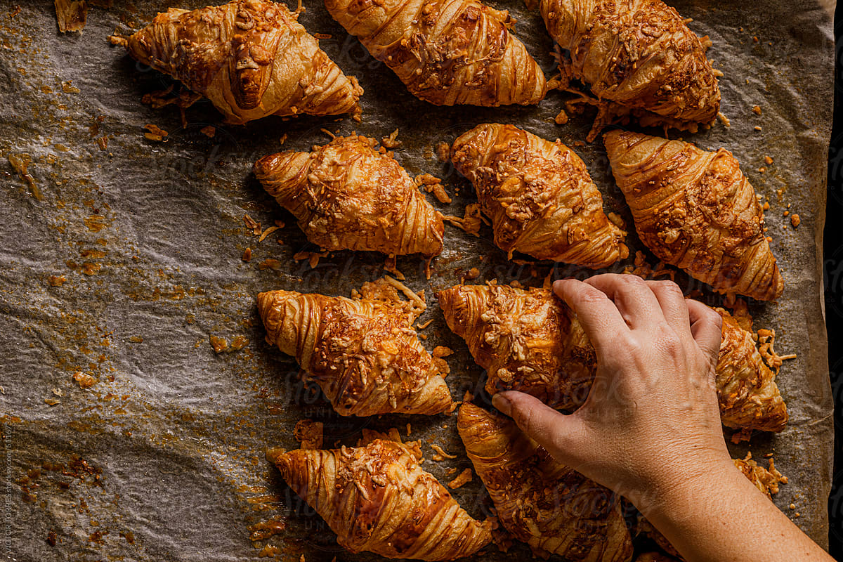 "Set Of Croissants" by Stocksy Contributor "VICTOR TORRES" - Stocksy