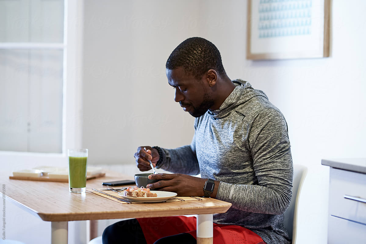 "Athlete Eating Delicious Breakfast After Training." by Stocksy ...
