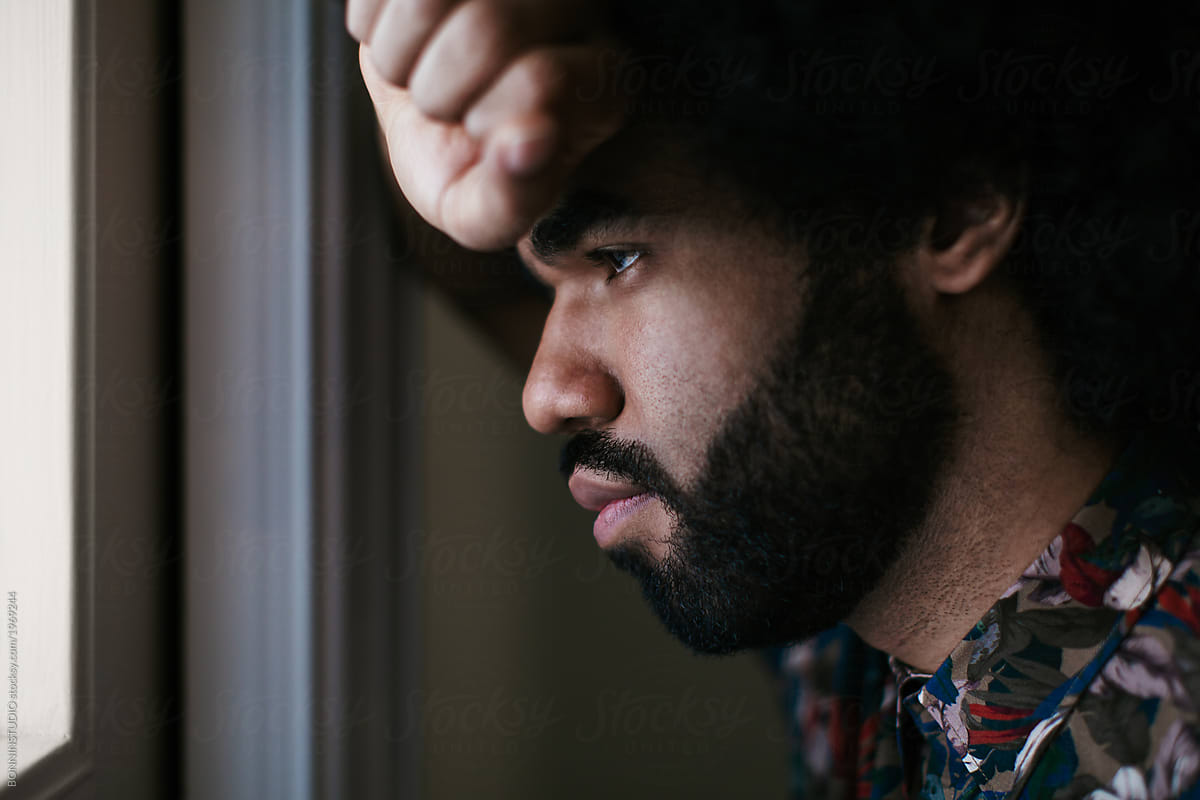 "Side View Of An Afro Man." by Stocksy Contributor "BONNINSTUDIO ...