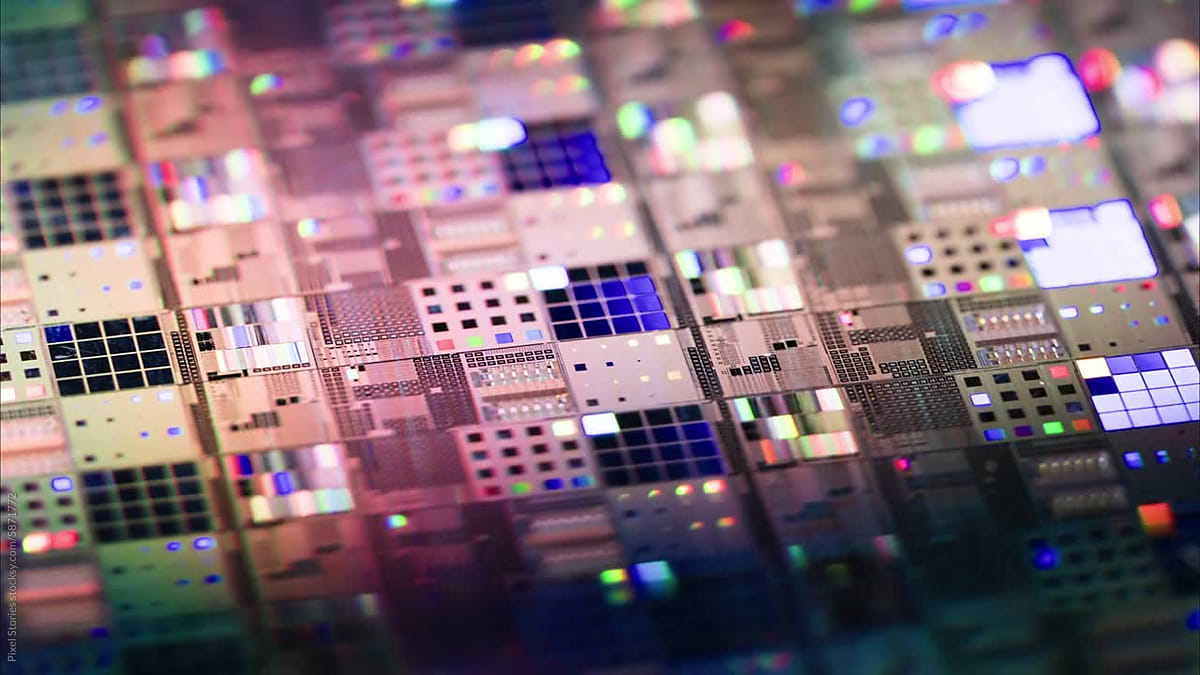 "Silicon Wafer Semiconductor Macro. Technology Background." by Stocksy ...