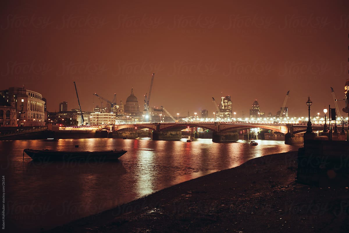 "Thames In London At Night" by Stocksy Contributor "Robert Kohlhuber ...