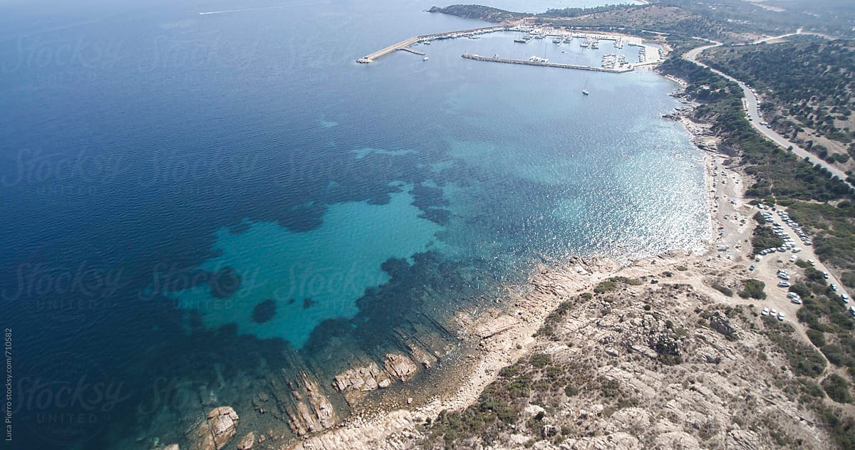 "Teulada, Sardinia: Aerial View Of Spanish Tower And Harbour" by ...
