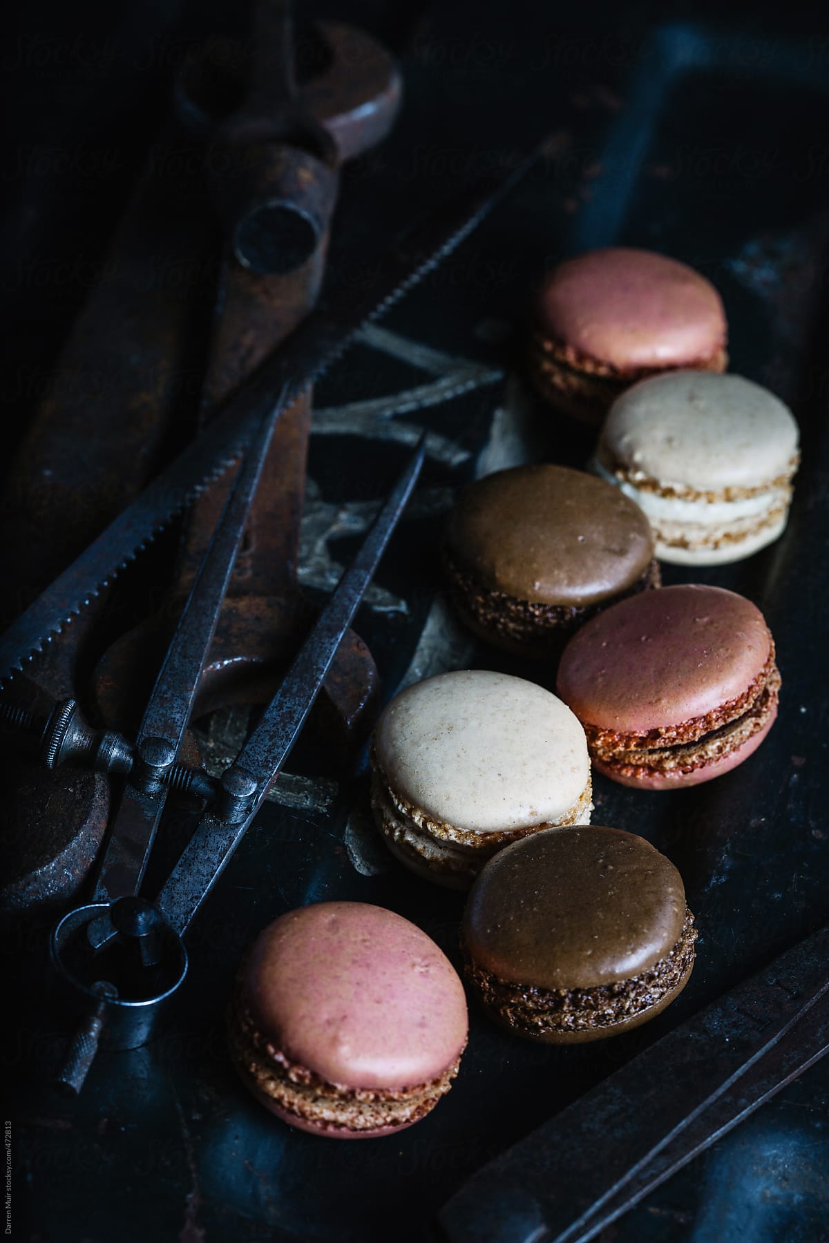 "French Macaroons." by Stocksy Contributor "Darren Muir" - Stocksy