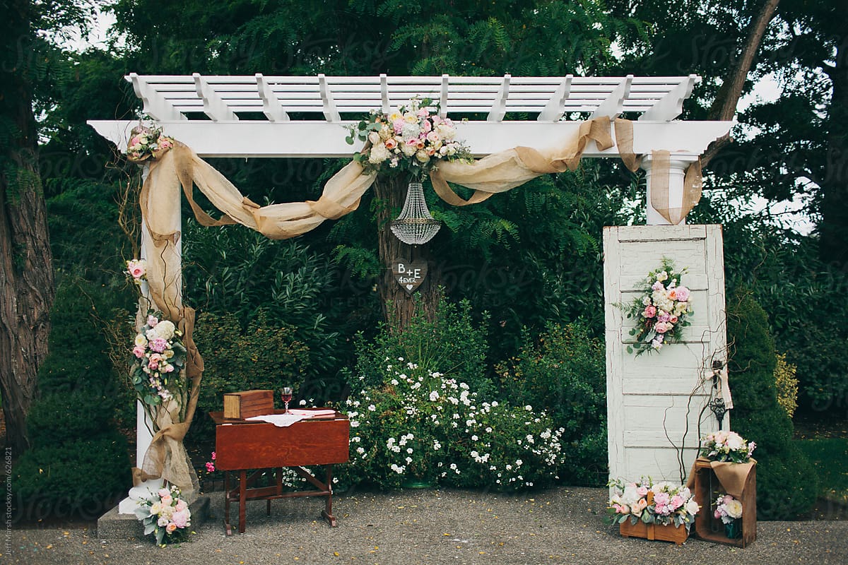 "Vintage Decorated Wedding Alter" by Stocksy Contributor "Jeff Marsh ...