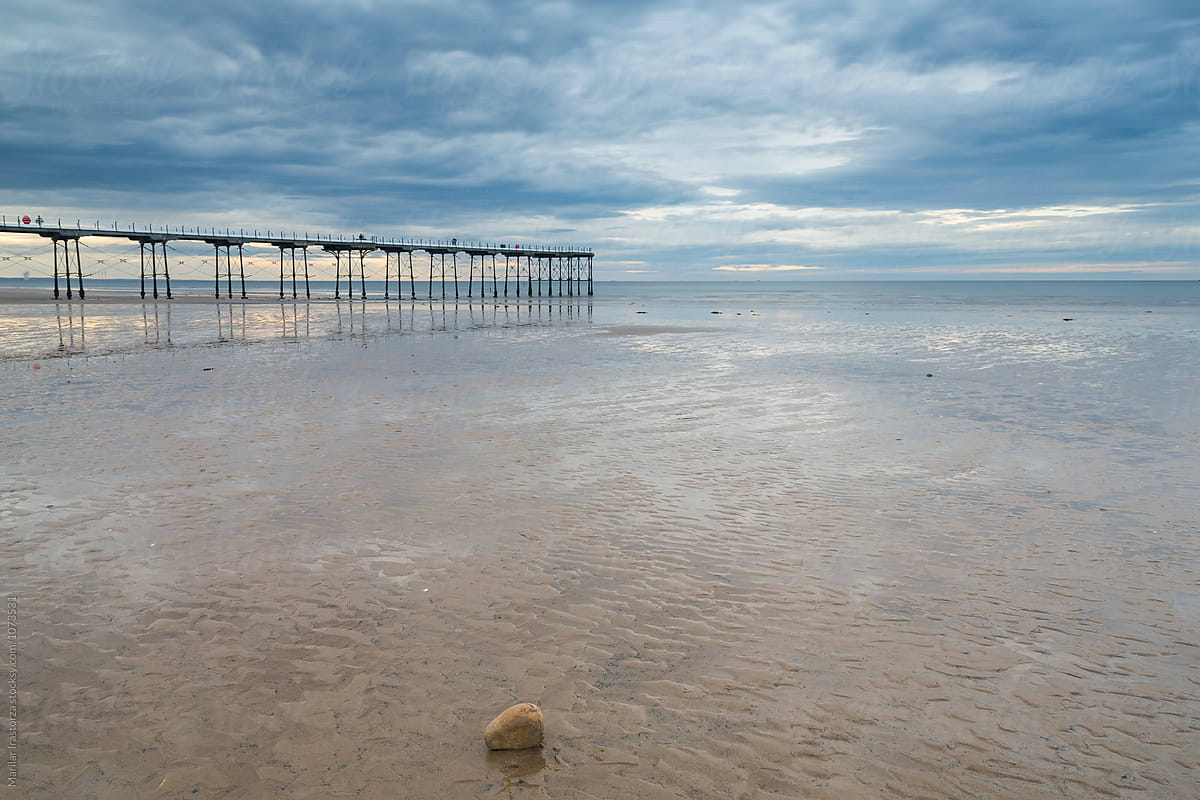 "Saltburn By The Sea Pier And Beach" by Stocksy Contributor "Marilar ...