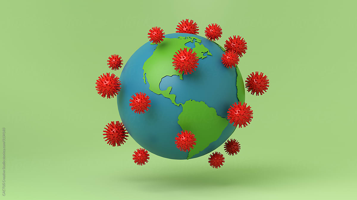 "World With Virus" by Stocksy Contributor "CACTUS Creative Studio ...