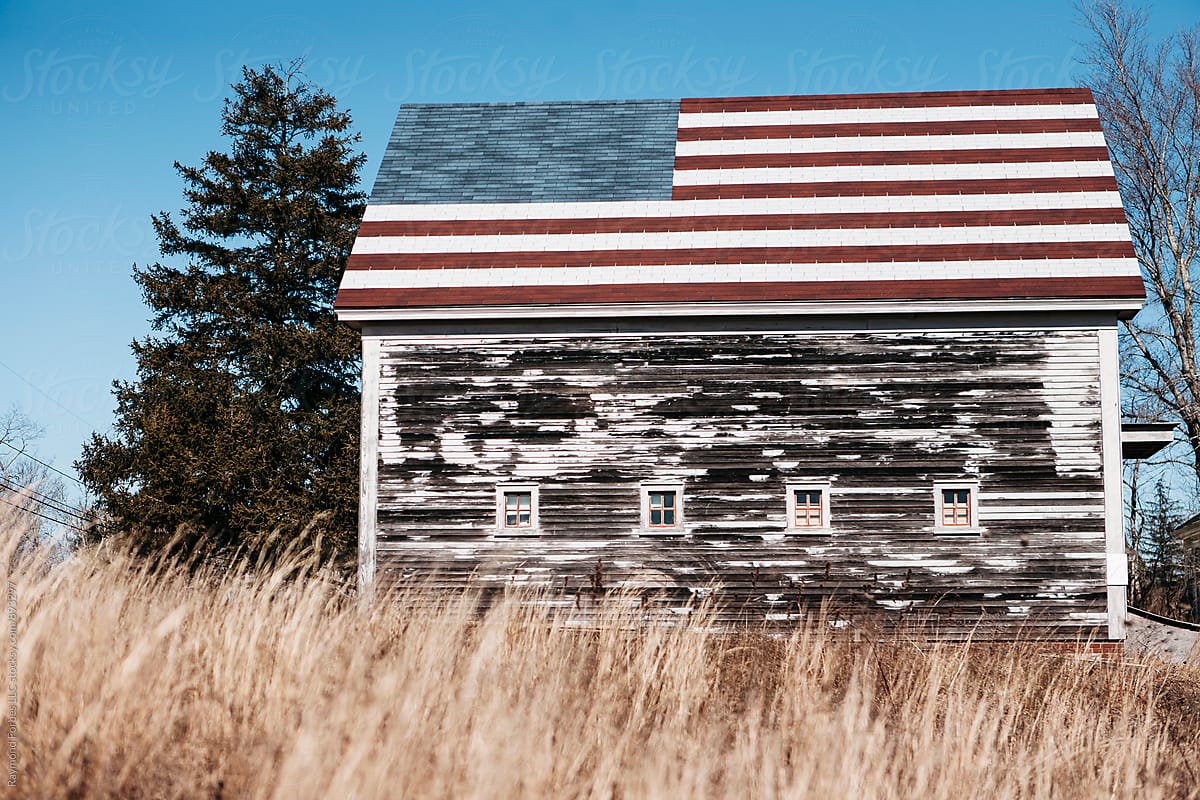 "Barn With American Flag" by Stocksy Contributor "Raymond Forbes LLC ...