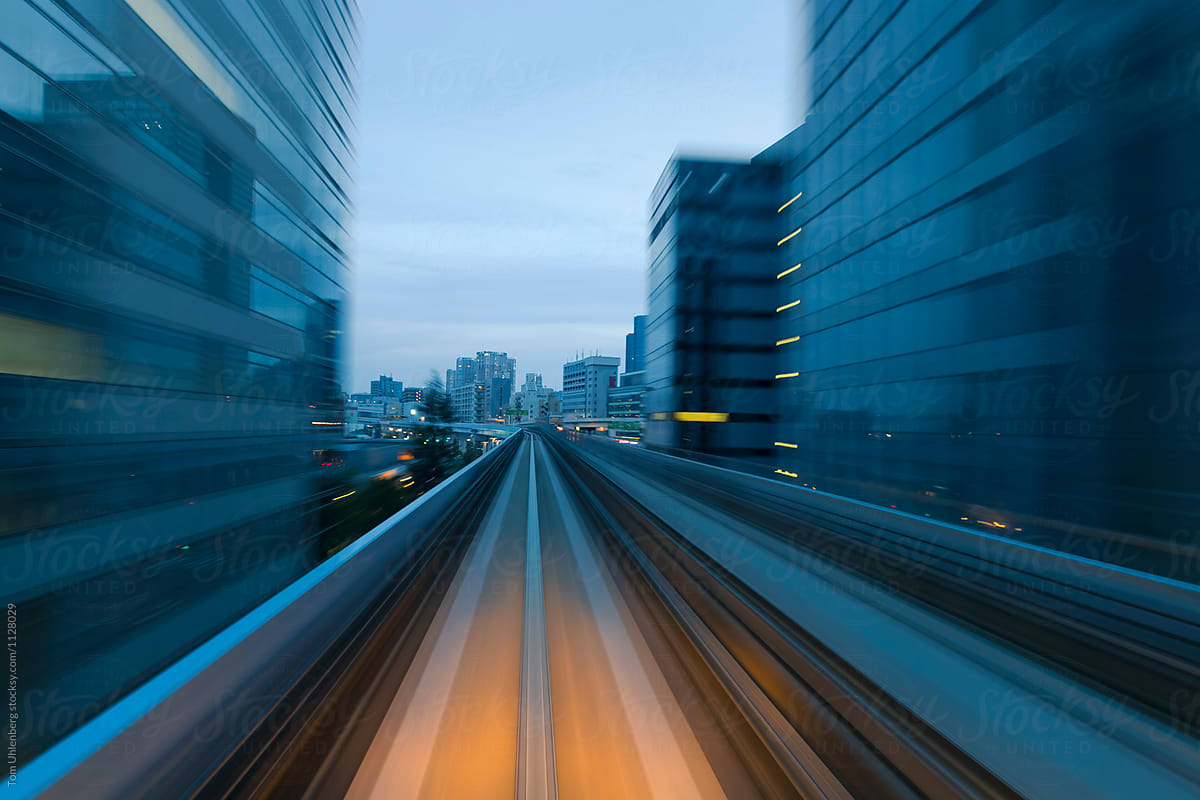 "Riding On A Train Through A Big, Modern City" by Stocksy Contributor ...
