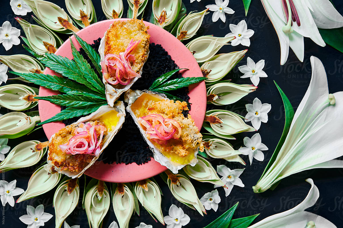 "Oysters Deep Fried In Cannabis Butter And Flowers" by Stocksy ...