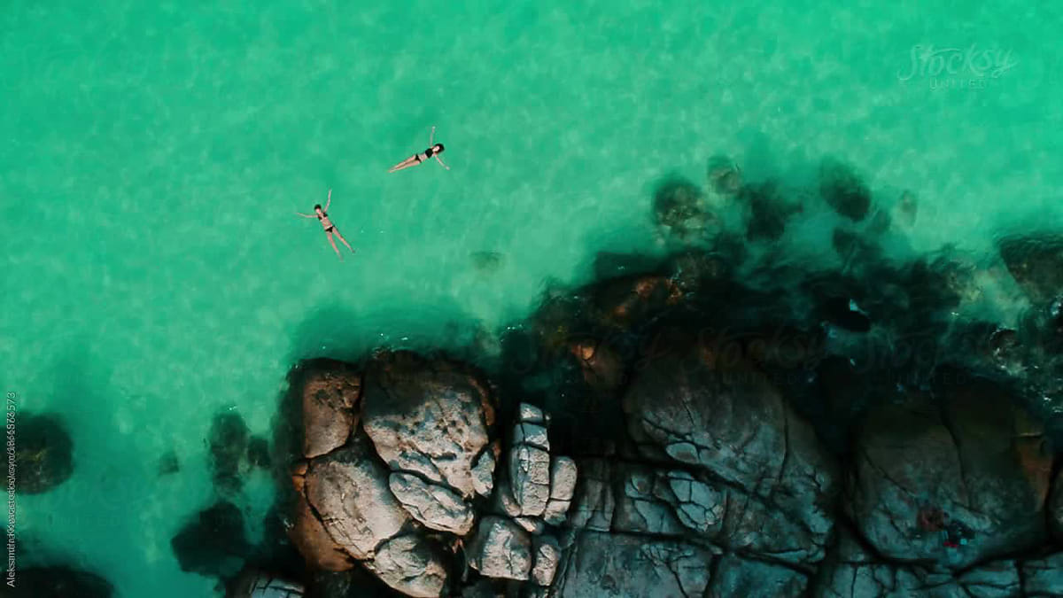 "Two Woman Swim And Float In The Turquoise Sea" by Stocksy Contributor ...