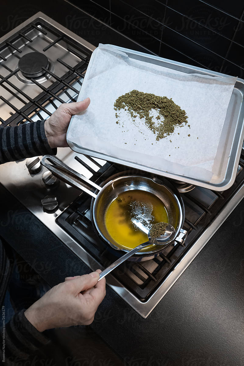 "Making Cannabutter At Home On A Cooktop" by Stocksy Contributor ...