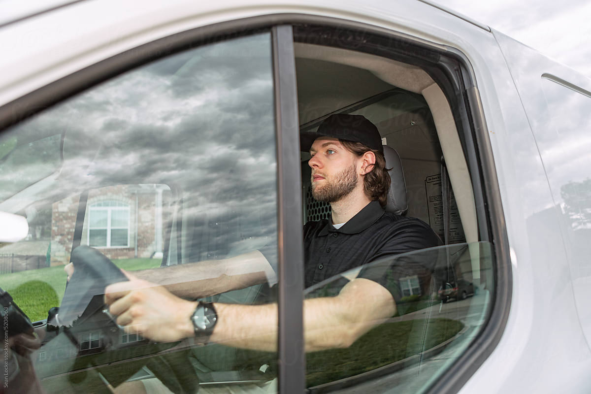 "Shipping: Man Out In Delivery Van With Shipments" by Stocksy ...