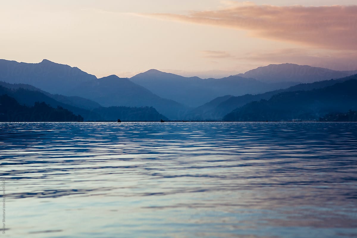 "Calm Fewa Lake In The Evening." by Stocksy Contributor "Shikhar ...