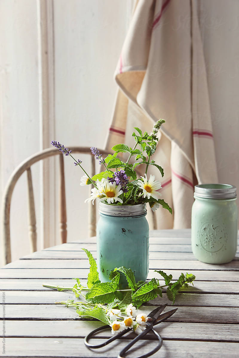 "Wild Flowers And Herbs In Jar" by Stocksy Contributor "Sandra ...