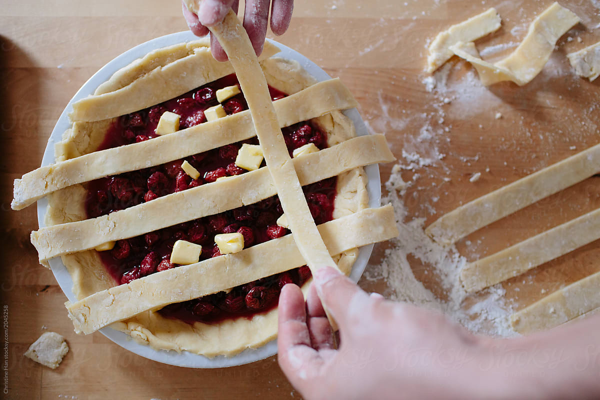 "Cherry Pie With Lattice Crust" by Stocksy Contributor "Christine Han ...