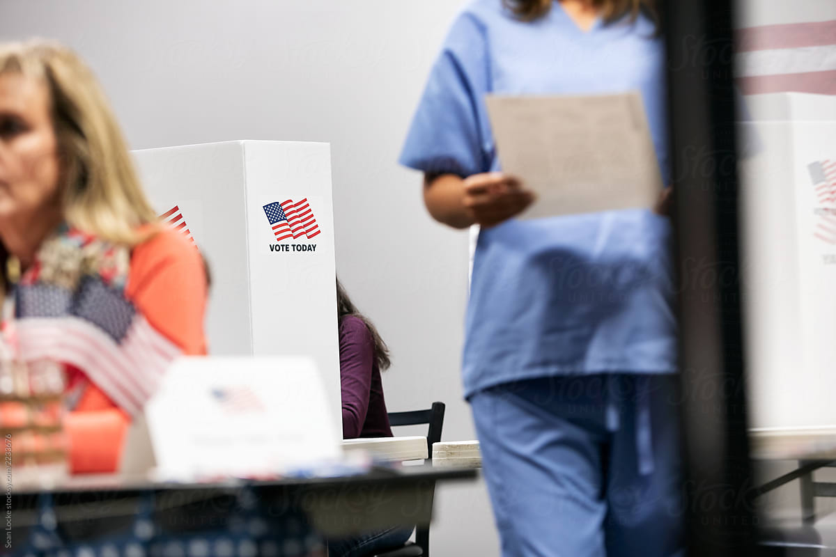 "Election: Female Nurse After Voting At Polling Place" by Stocksy ...