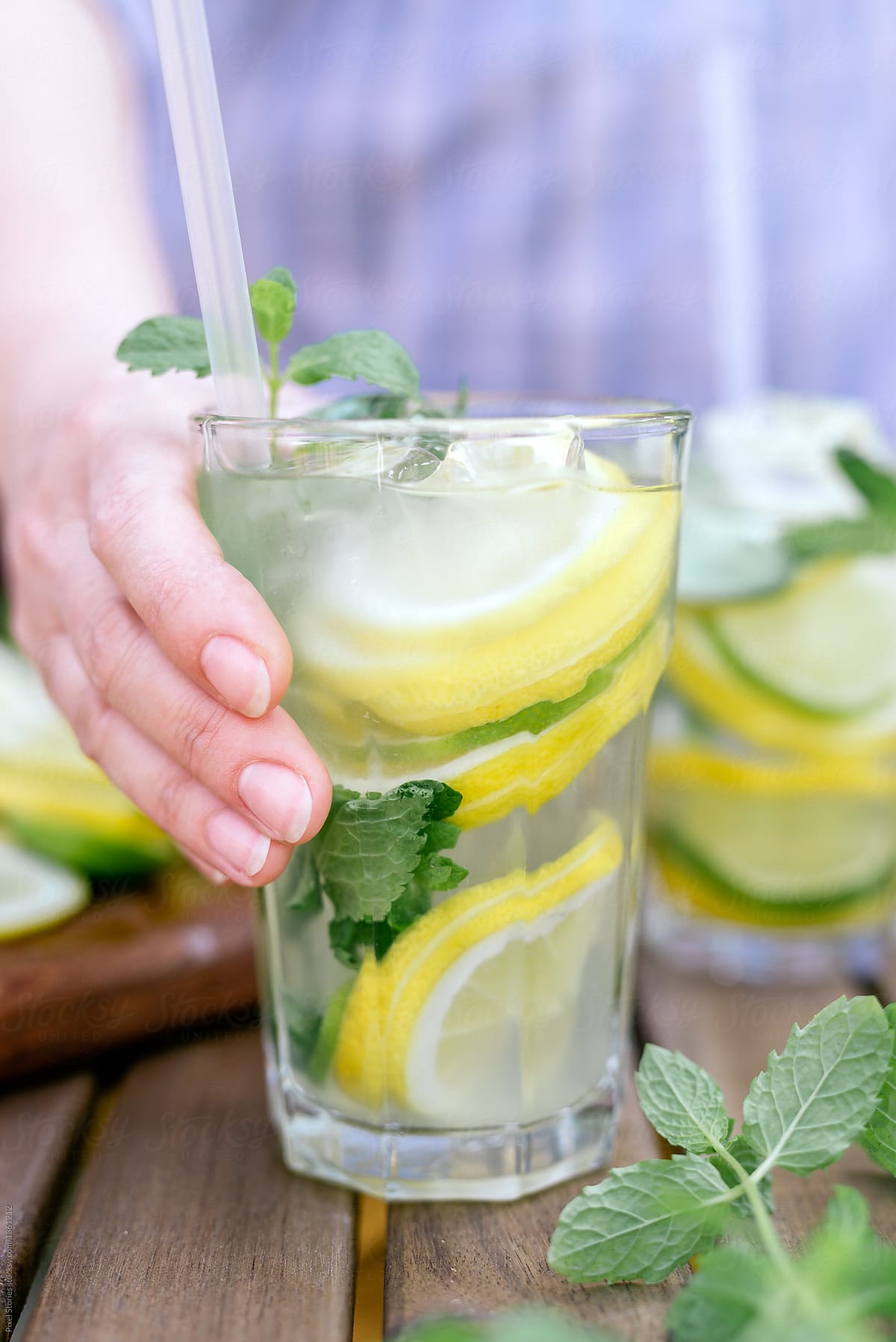 "Detox Water Infused With Lemons And Mint" by Stocksy Contributor ...