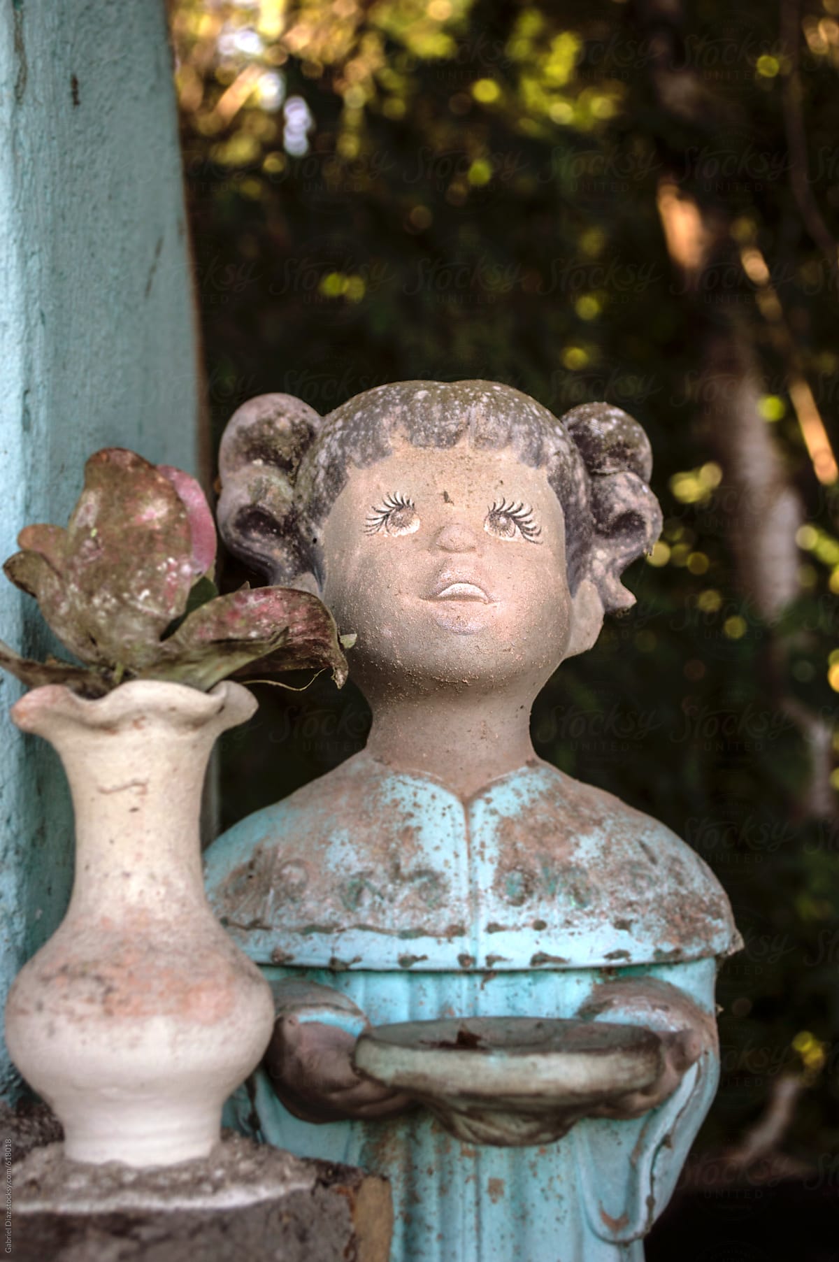 "Statue Of Little Girl In A Garden" by Stocksy Contributor "Gabriel J ...