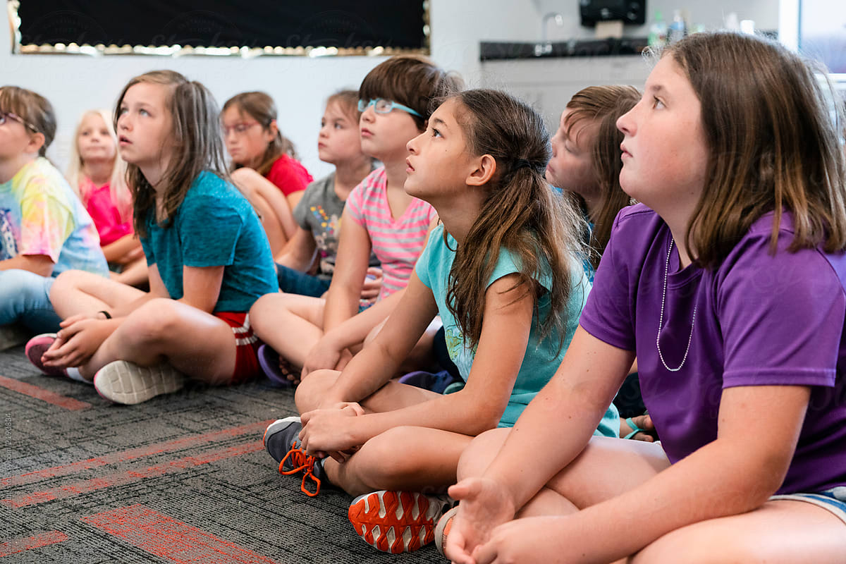 "Students Sitting On The Floor In Classroom At STEAM Summer Camp" by ...