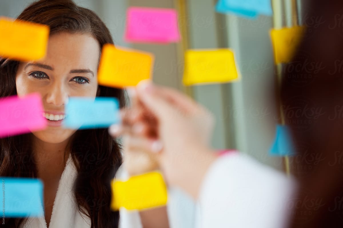 "Valentine's: Woman Gets Love Notes On Mirror" by Stocksy Contributor ...