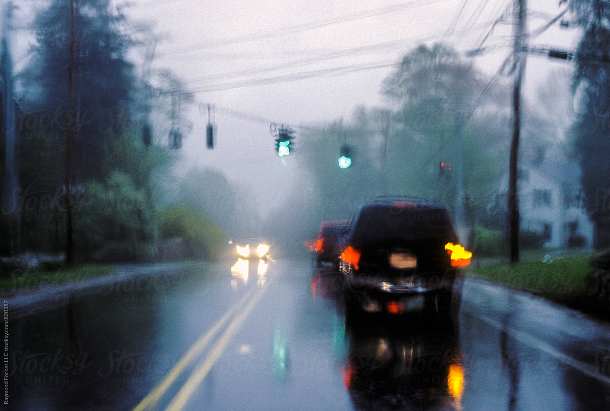 "Driver Perspective In Rain Storm In Road Traffic" by Stocksy ...