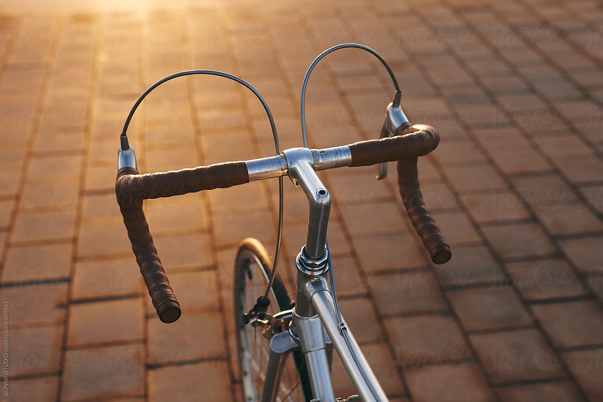 "Leather Handlebar In A Vintage Bicycle On The Street." by Stocksy ...
