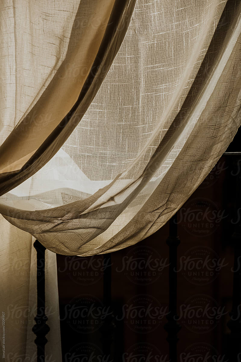 "Beige Curtain Drape In The Sun" by Stocksy Contributor "Vera Lair ...
