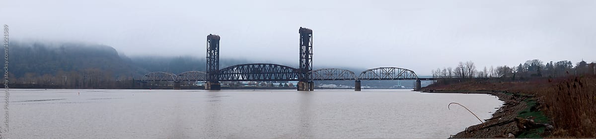 "Portland Railroad Bridge Panoramic" by Stocksy Contributor "John ...