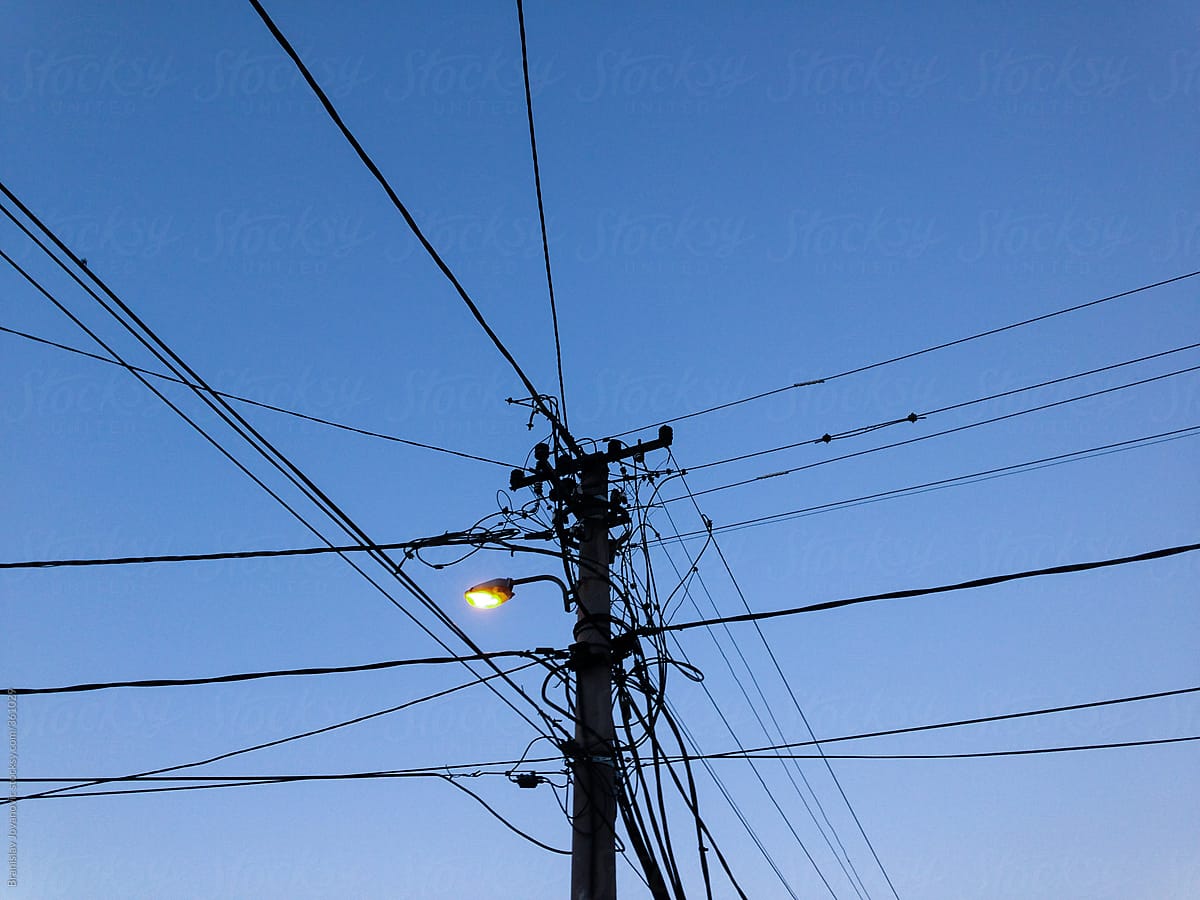 "Transmission Line Post At Dusk" by Stocksy Contributor "B Krokodil ...