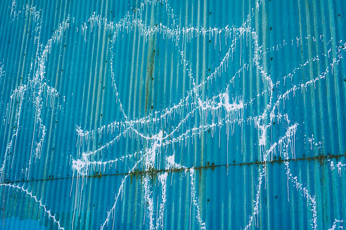 "Splattered Paint And Graffiti On Warehouse Wall" by Stocksy ...