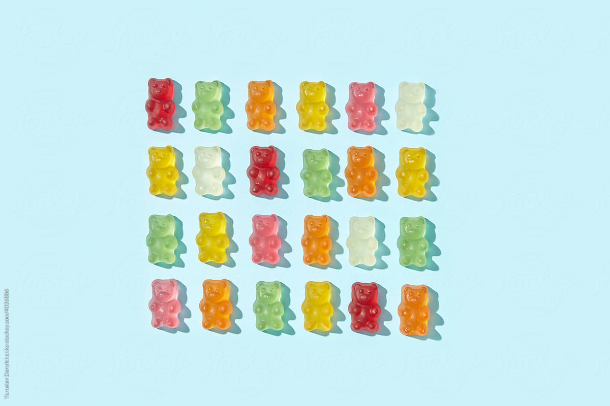 "Jelly Bears In Square" by Stocksy Contributor "Yaroslav Danylchenko ...