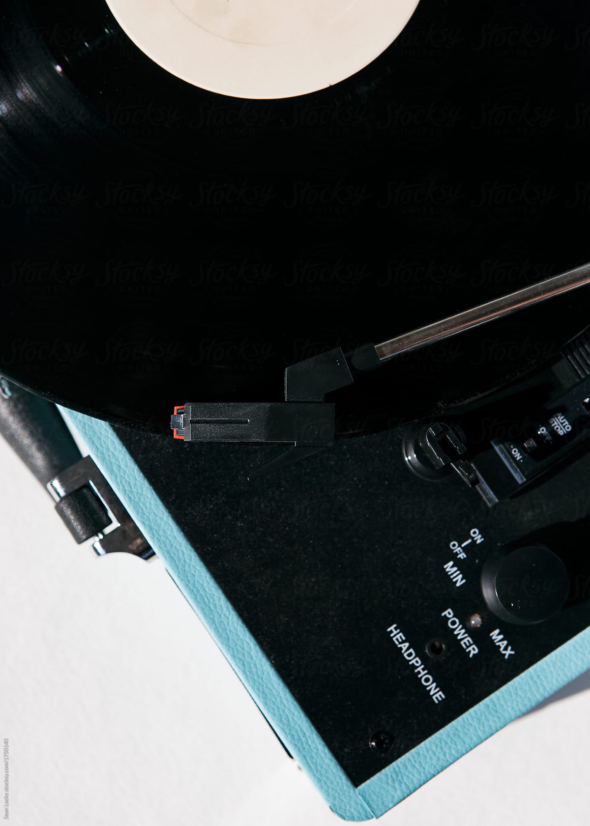 "Portable Record Player Overhead" by Stocksy Contributor "Sean Locke ...
