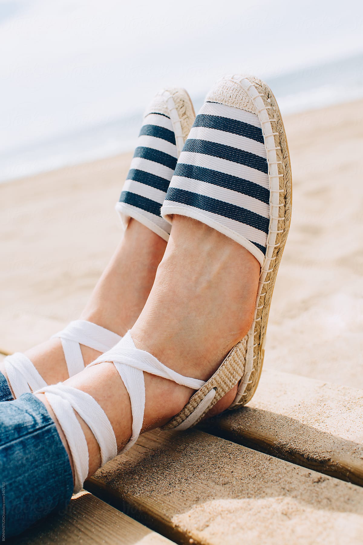 "Detail Of Summer Sandals On The Beach." by Stocksy Contributor ...