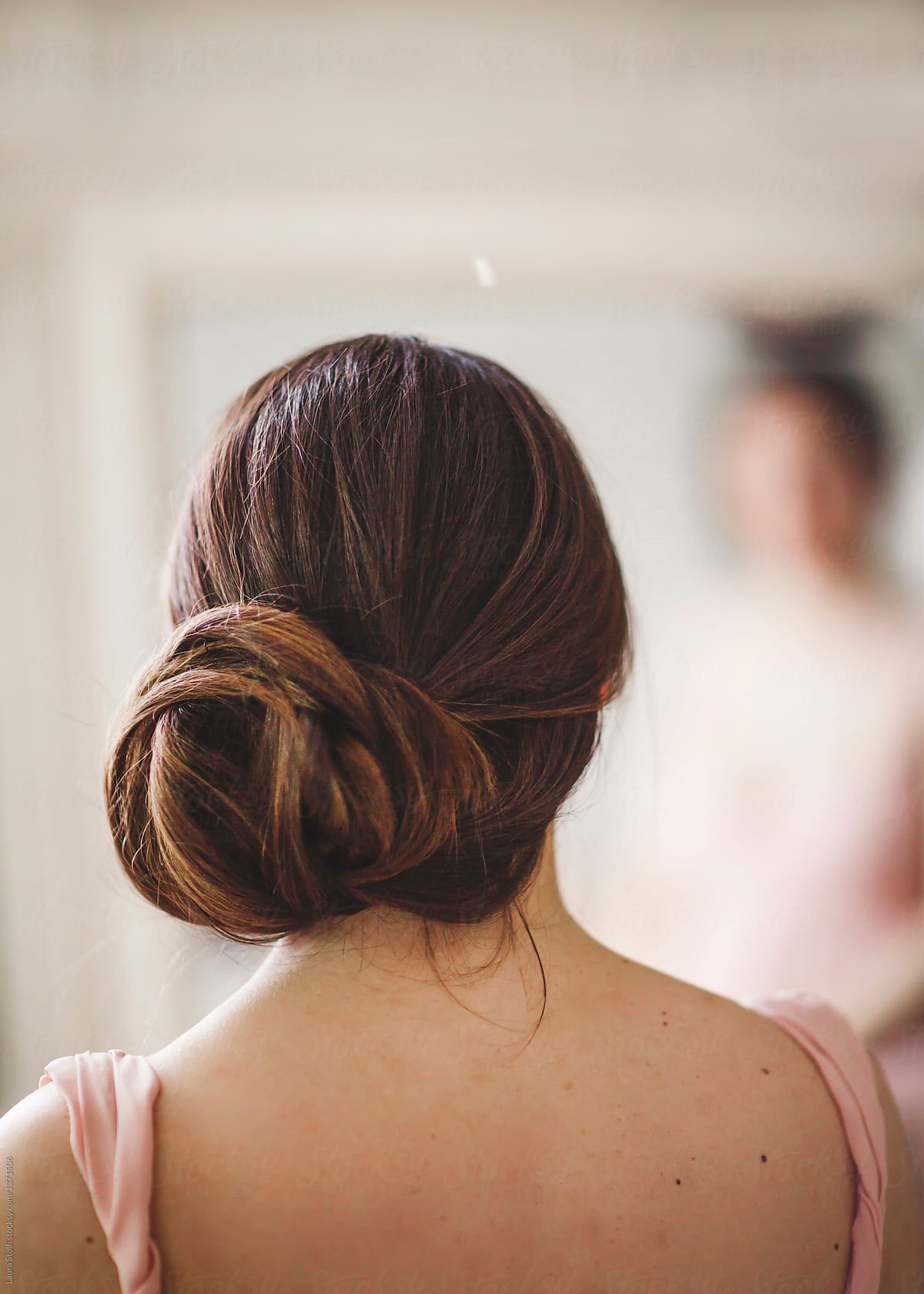 "Detail Og Chignon Hairstyle Of Beautiful Woman" by Stocksy Contributor ...