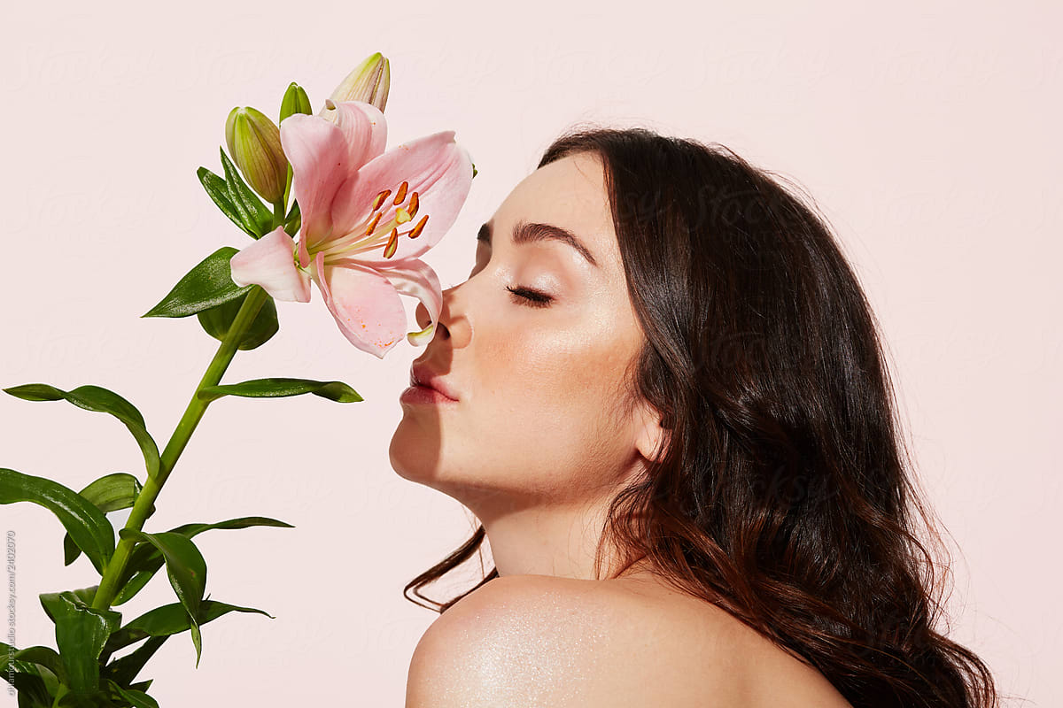 "Fresh Un Retouched Portrait With Flower" by Stocksy Contributor ...