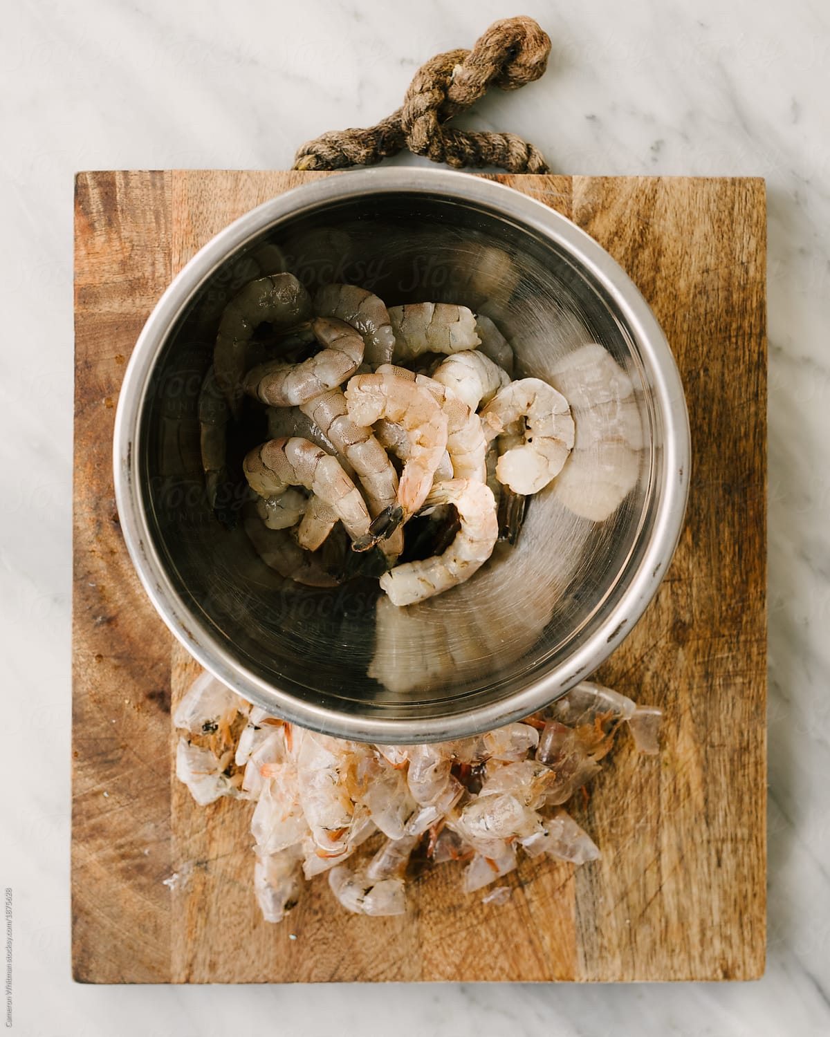 "Peeled Prawn Shrimp" by Stocksy Contributor "CWP, LLC" - Stocksy