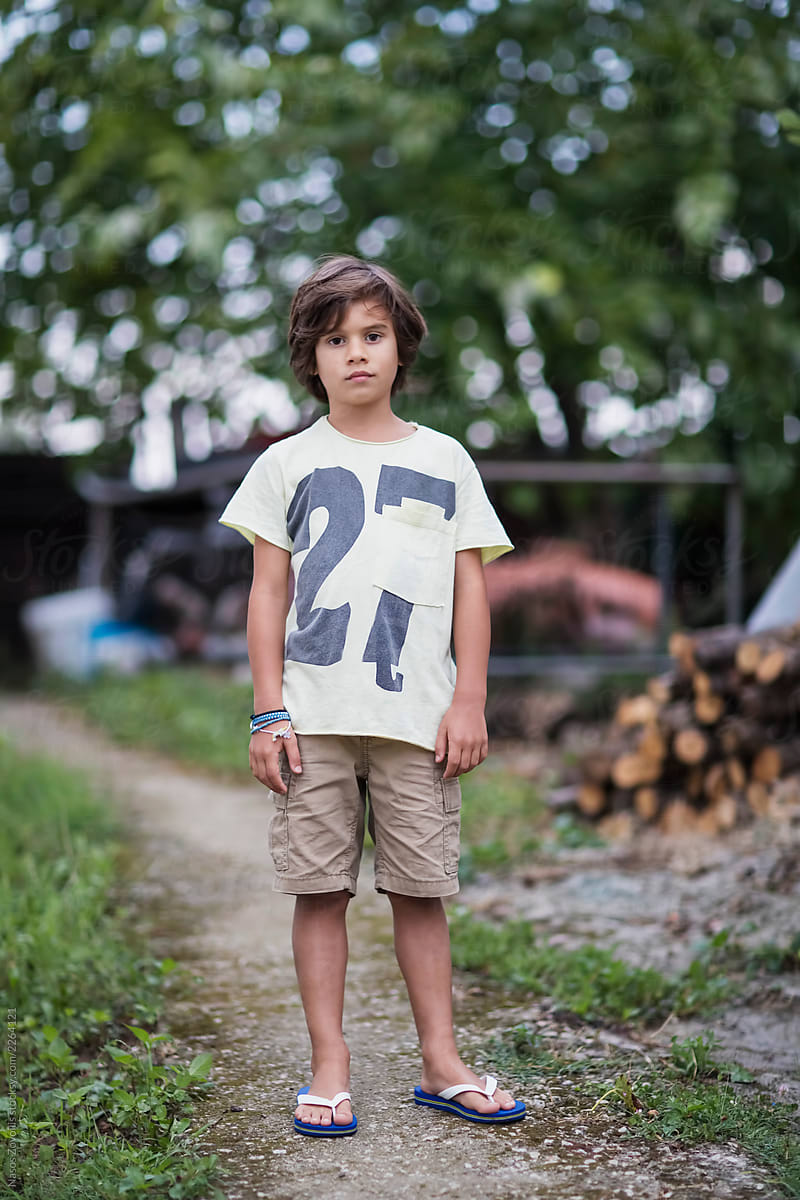 "Portrait Of A 7 Year Old Boy With His Older Brother" by Stocksy ...