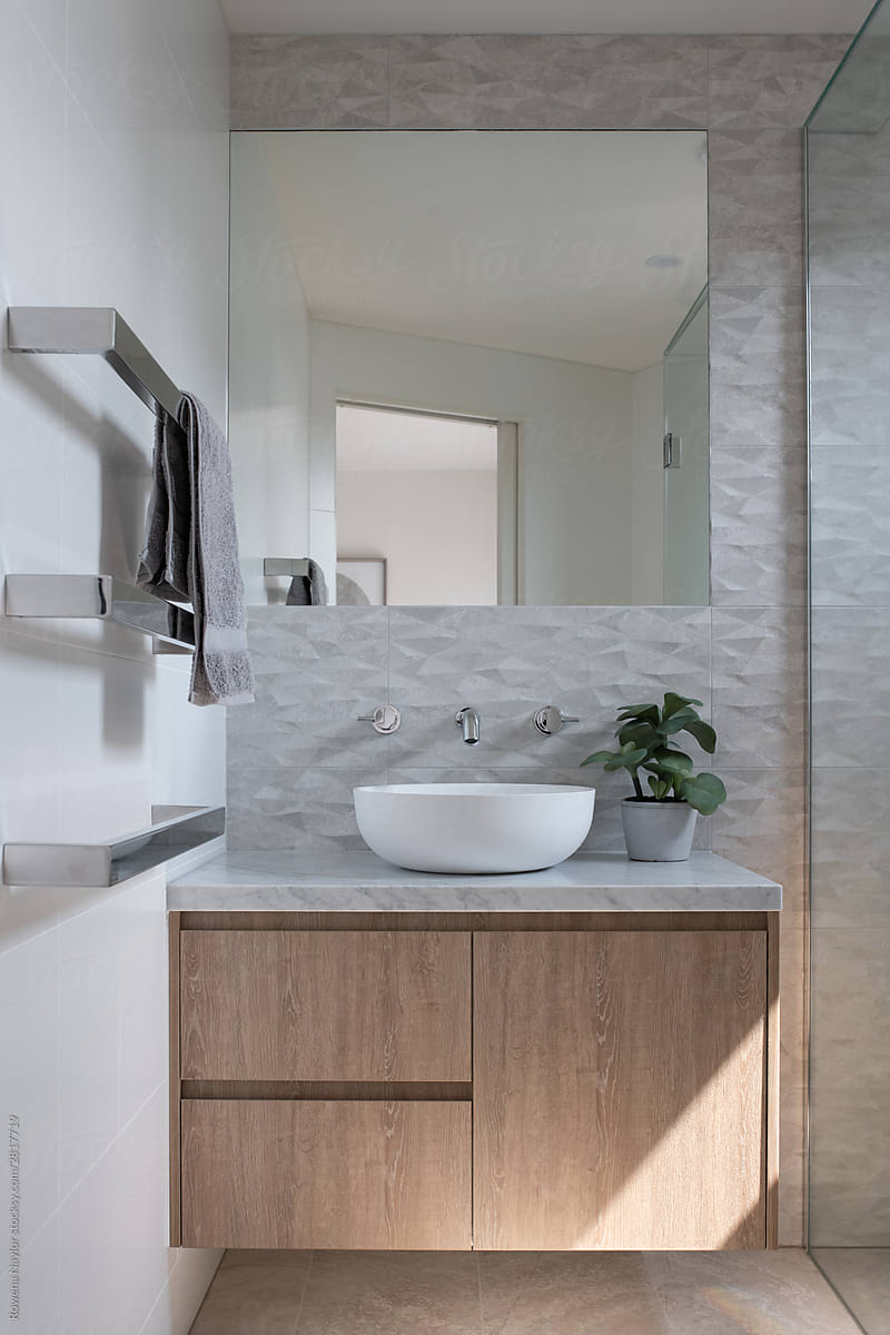 "Modern Ensuite With Glass Walk-in Shower" by Stocksy Contributor ...