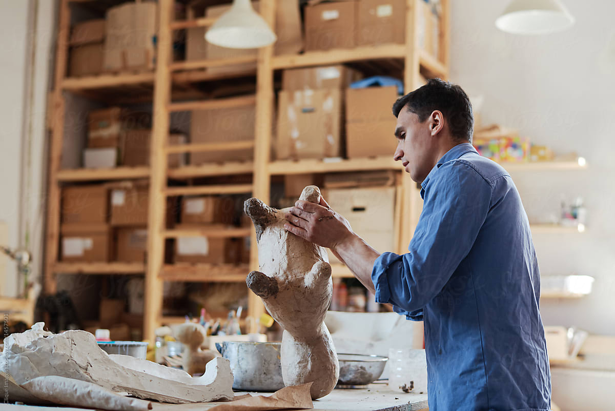"Craftsman Working In DIY Studio" by Stocksy Contributor "Clique Images ...