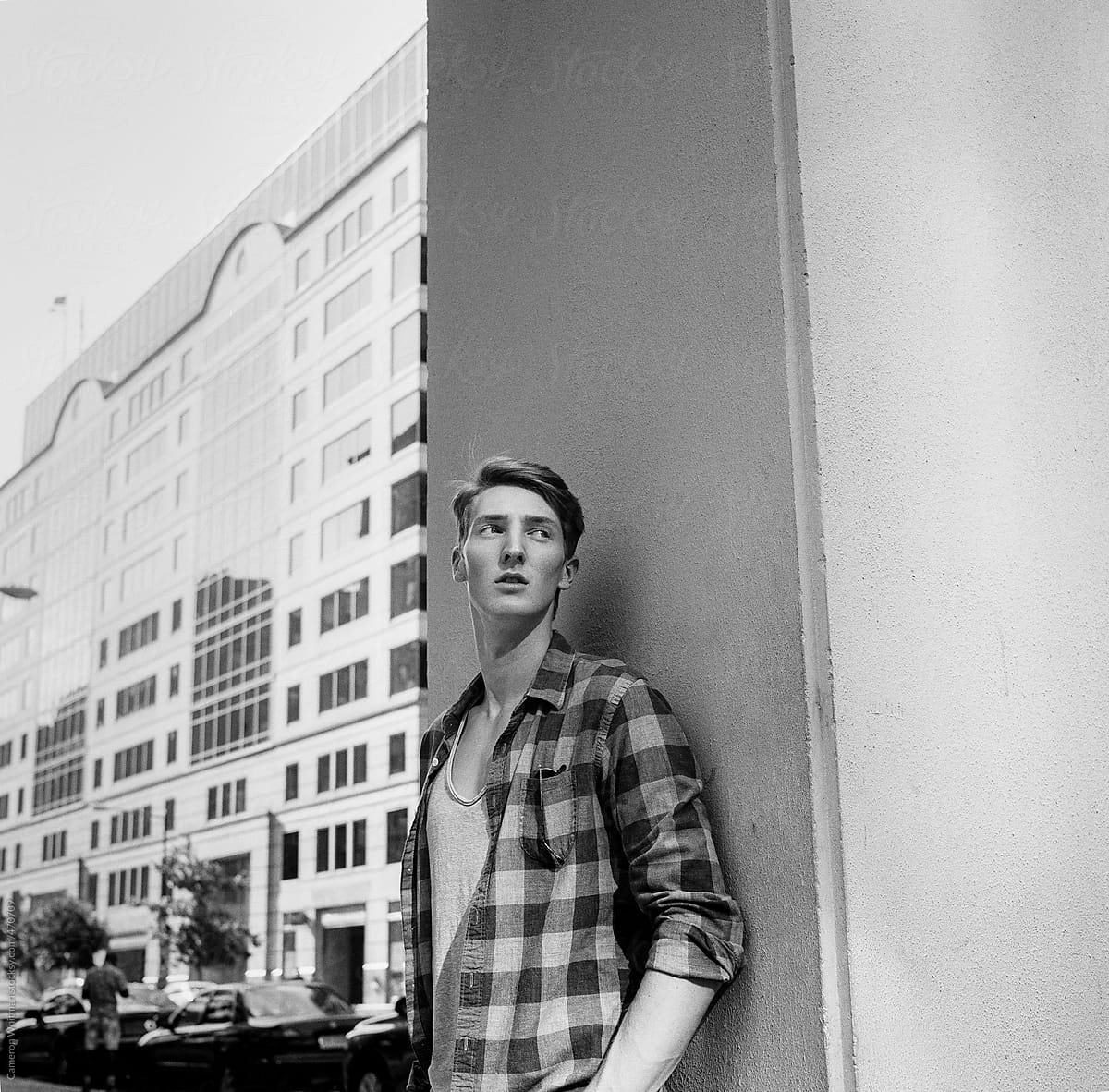 "Handsome Man Waiting In The City" by Stocksy Contributor "CWP, LLC ...