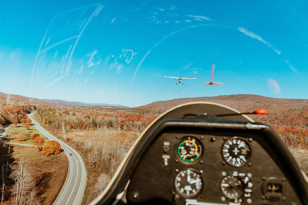 "Cockpit View Of A Glider Plane" by Stocksy Contributor "HOWL" - Stocksy