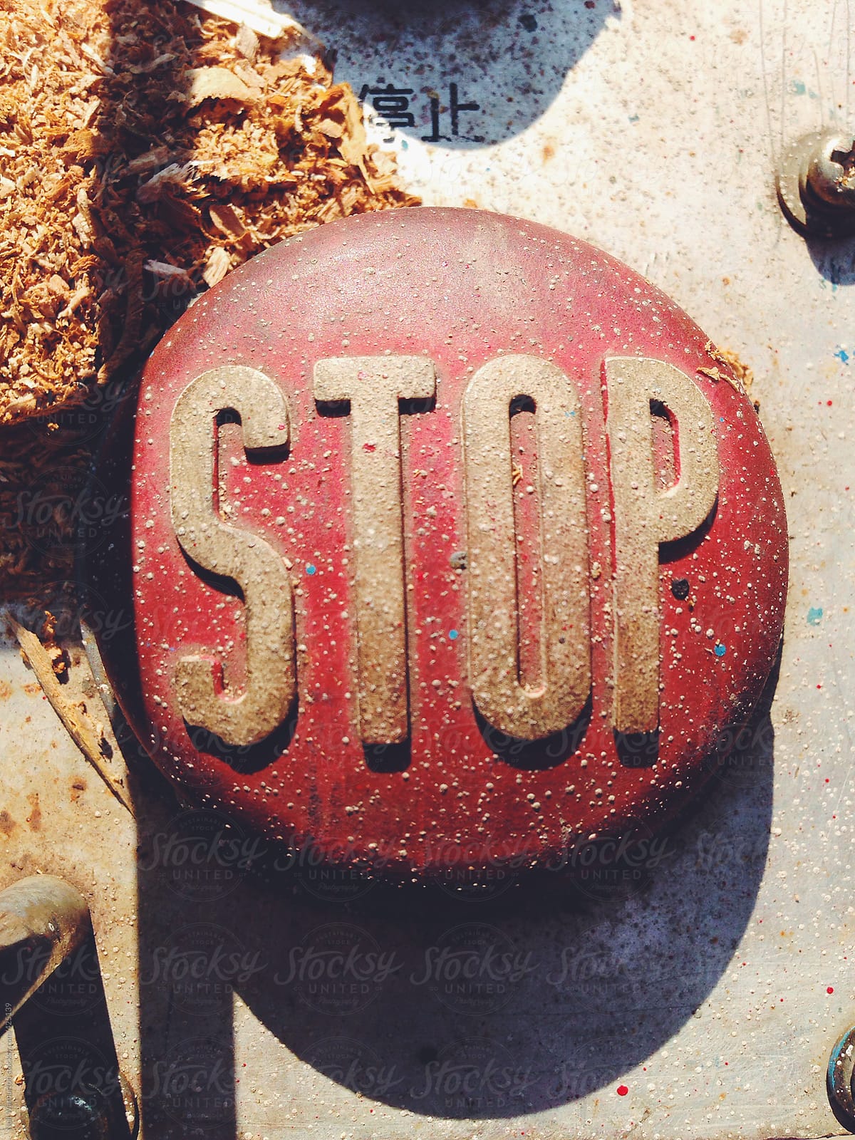 "Big Red Stop Button" by Stocksy Contributor "Neil Warburton" - Stocksy