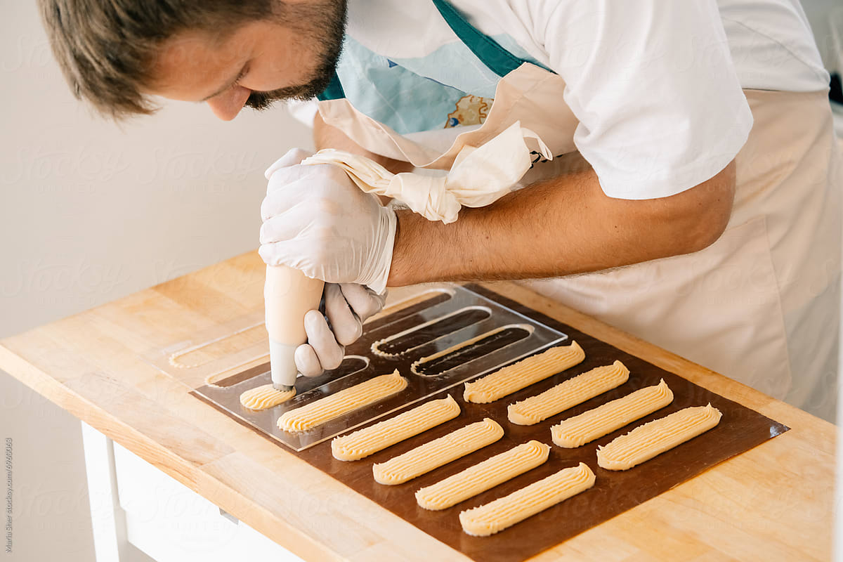 "Baking Process For Making Delicious Pastries In Kitchen" by Stocksy ...
