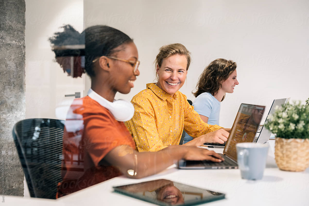 "Happy People Working In A Creative Coworking" by Stocksy Contributor ...
