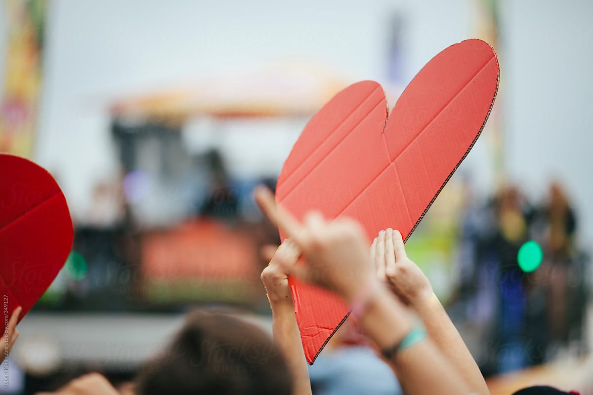 "Heart Sign At Live Concert" by Stocksy Contributor "Robert Kohlhuber ...