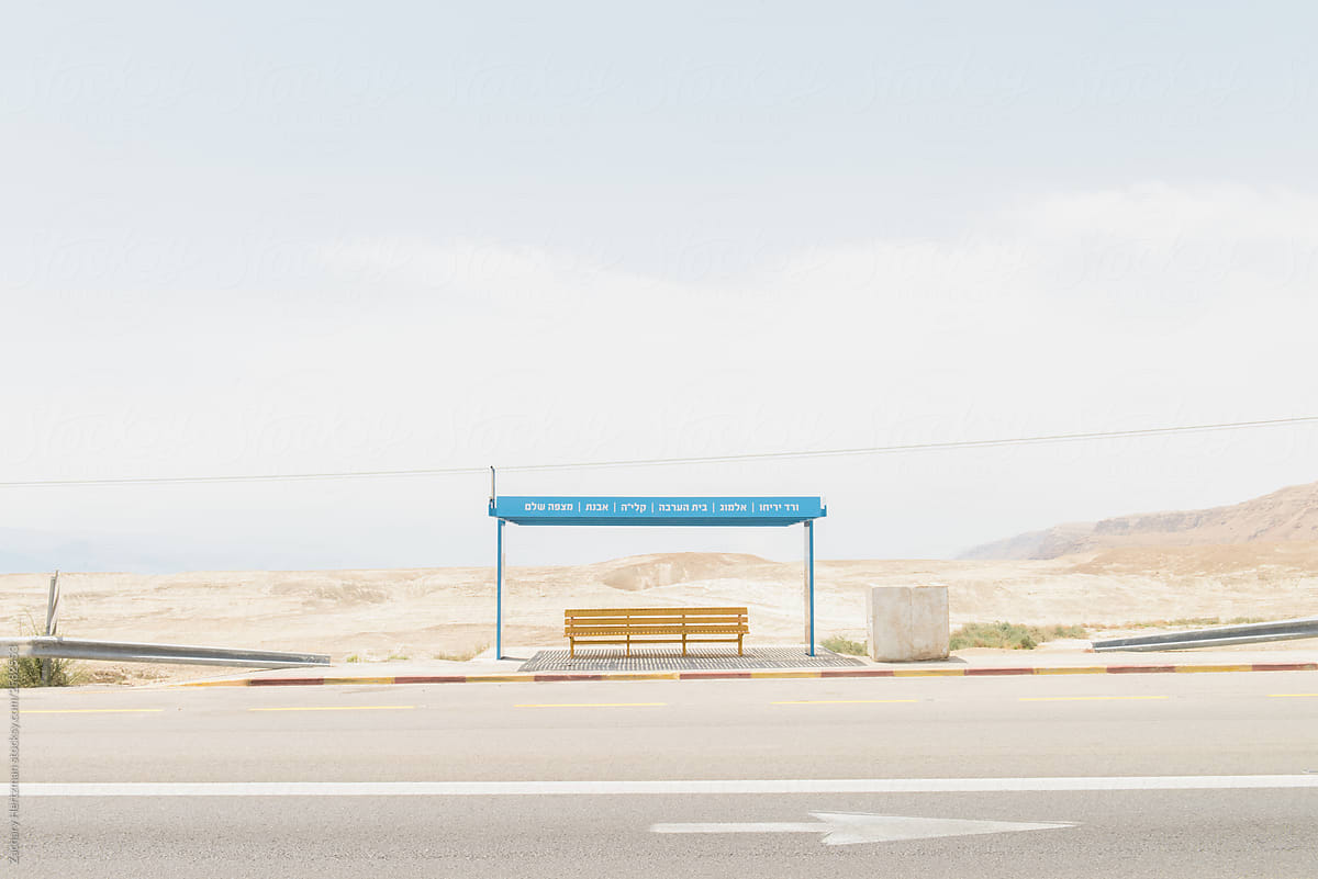 "Desert Bus Stop" by Stocksy Contributor "Joe Cohen" - Stocksy
