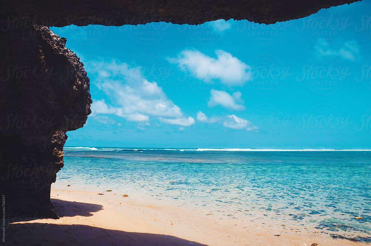 "Beautiful Secluded And Rock Protected White Sand Beach." by Stocksy ...
