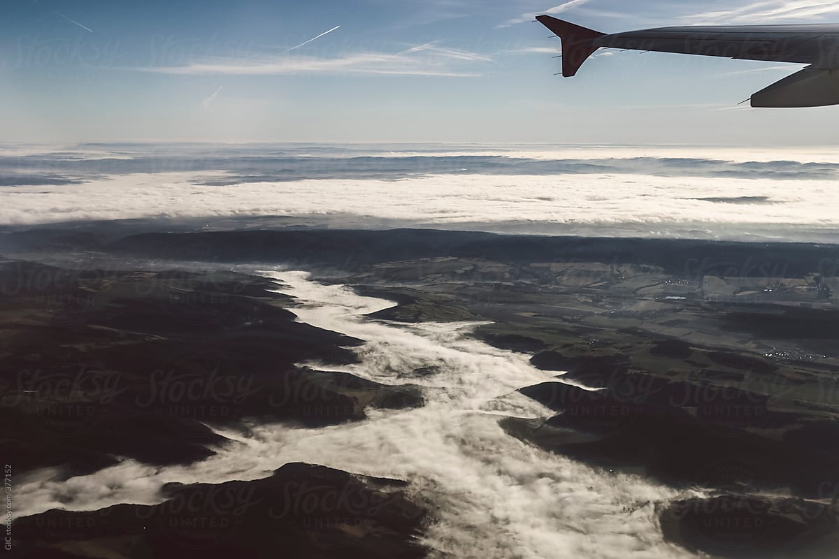 "Airplane Wing In The Sky" by Stocksy Contributor "Koganami Studio ...