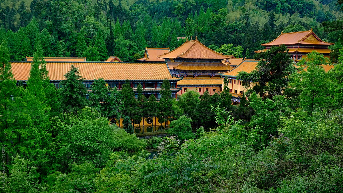 "High Angle View Of Chinese Building" by Stocksy Contributor "Rein ...
