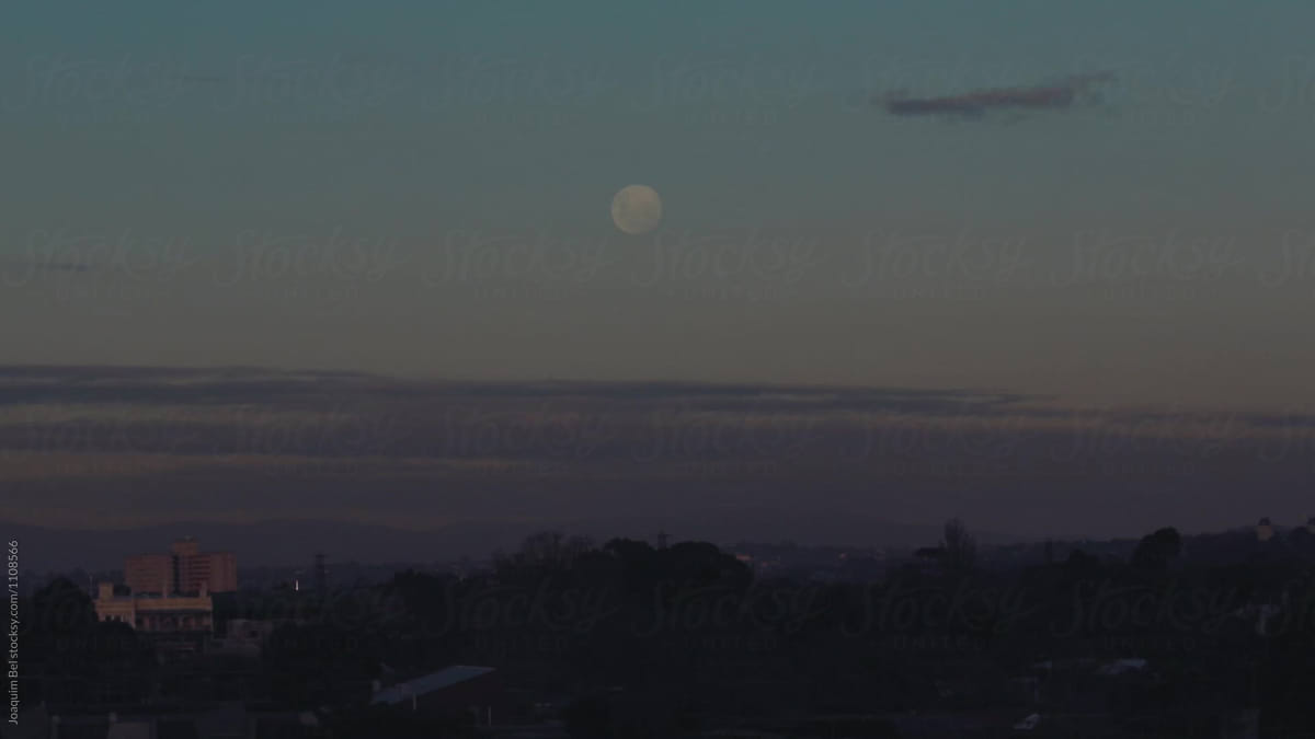 "Super Moon Over Melbourne Suburbs" by Stocksy Contributor "Joaquim Bel ...